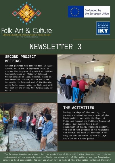 Folk Art & Culture project 3rd Newsletter.